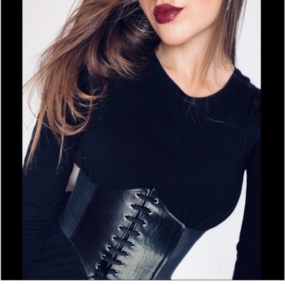 Boutique | Accessories | Faux Leather Laceup Corset Waist Belt Goth ...